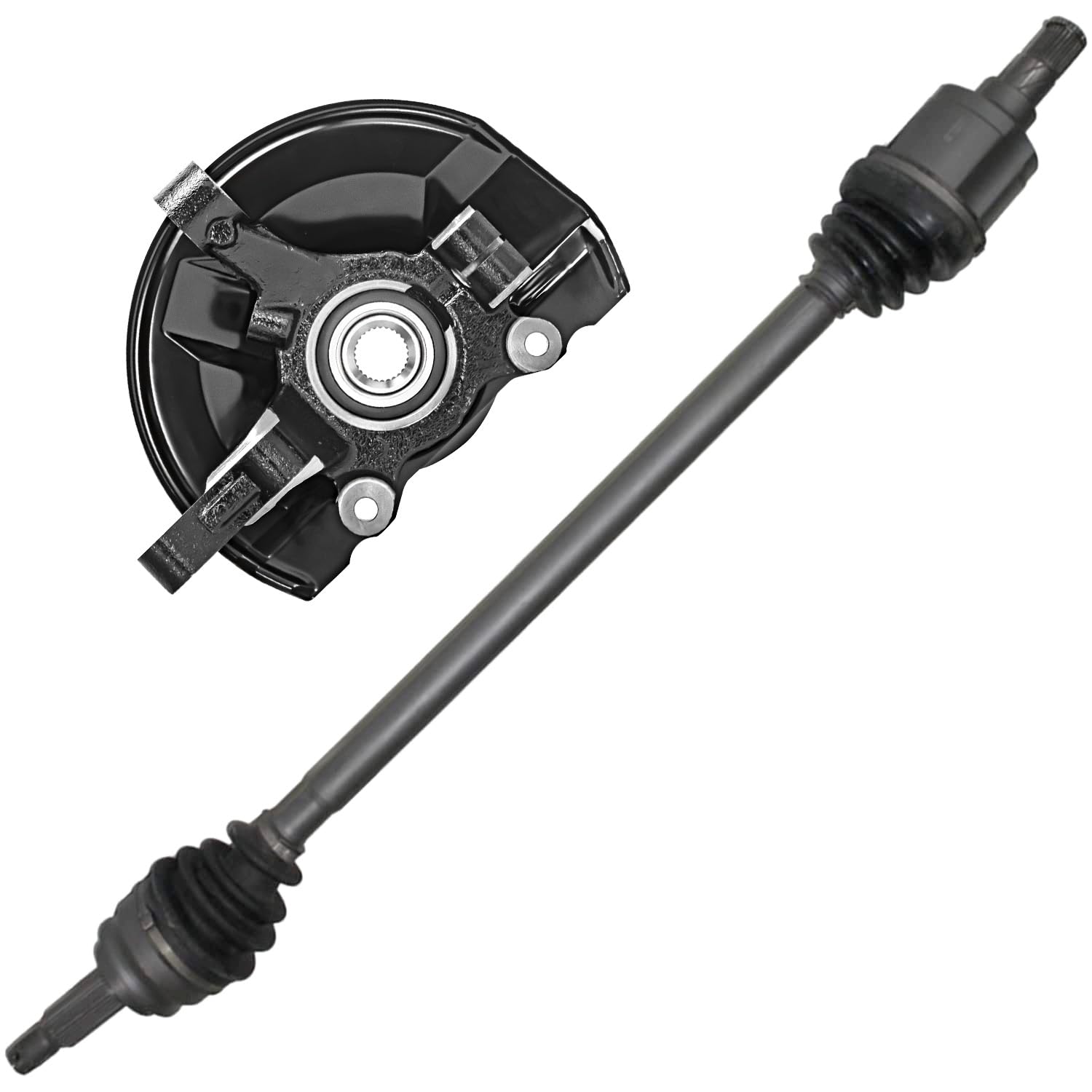 Front Passenger Side Steering Knuckle and Wheel Hub Bearing