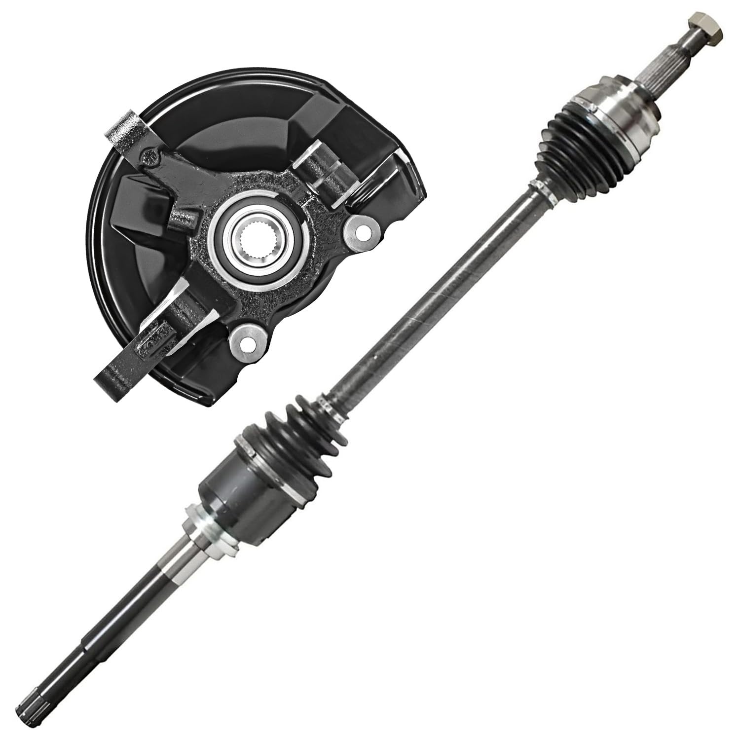 Front Passenger Side Steering Knuckle and Wheel Hub Bearing