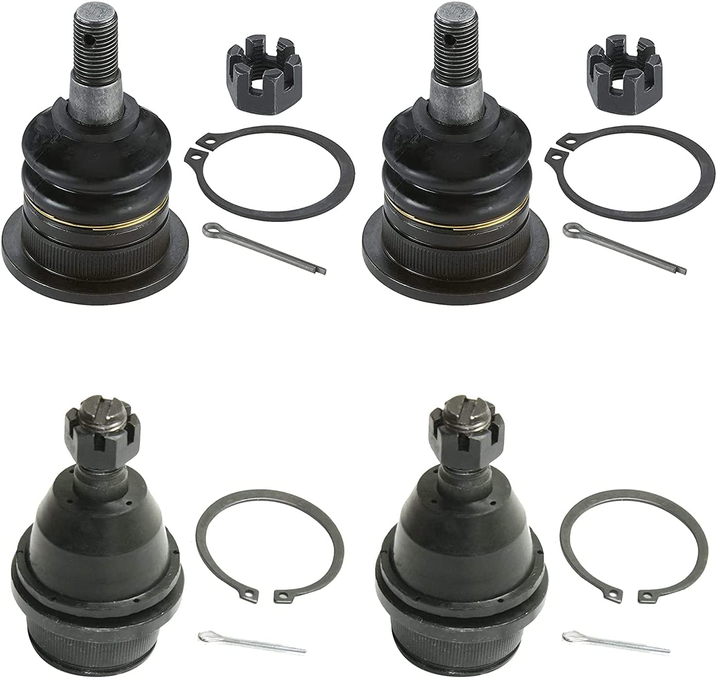2007 Toyota FJ Cruiser - Detroit Axle 4pc Front Upper Lower Ball Joints ...